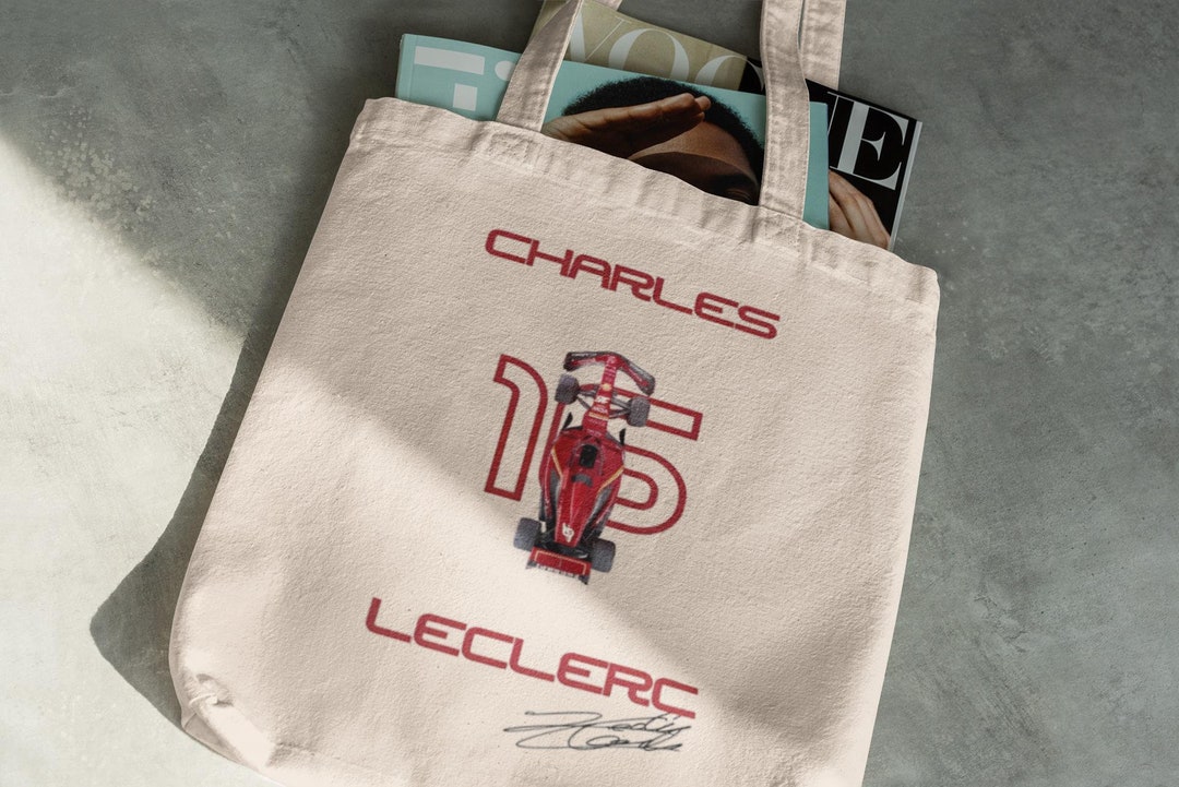 Charles Leclerc Autograph - Formula 1 Tote Bag - Charles Leclerc Tote ...