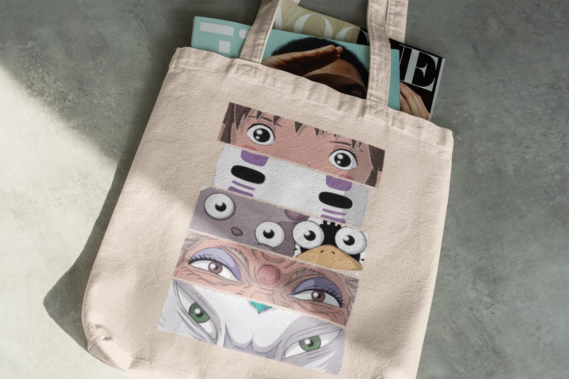Spirited Away Eyes Tote Bag - Studio Ghibli Bag - Anime Bag - Anime ...