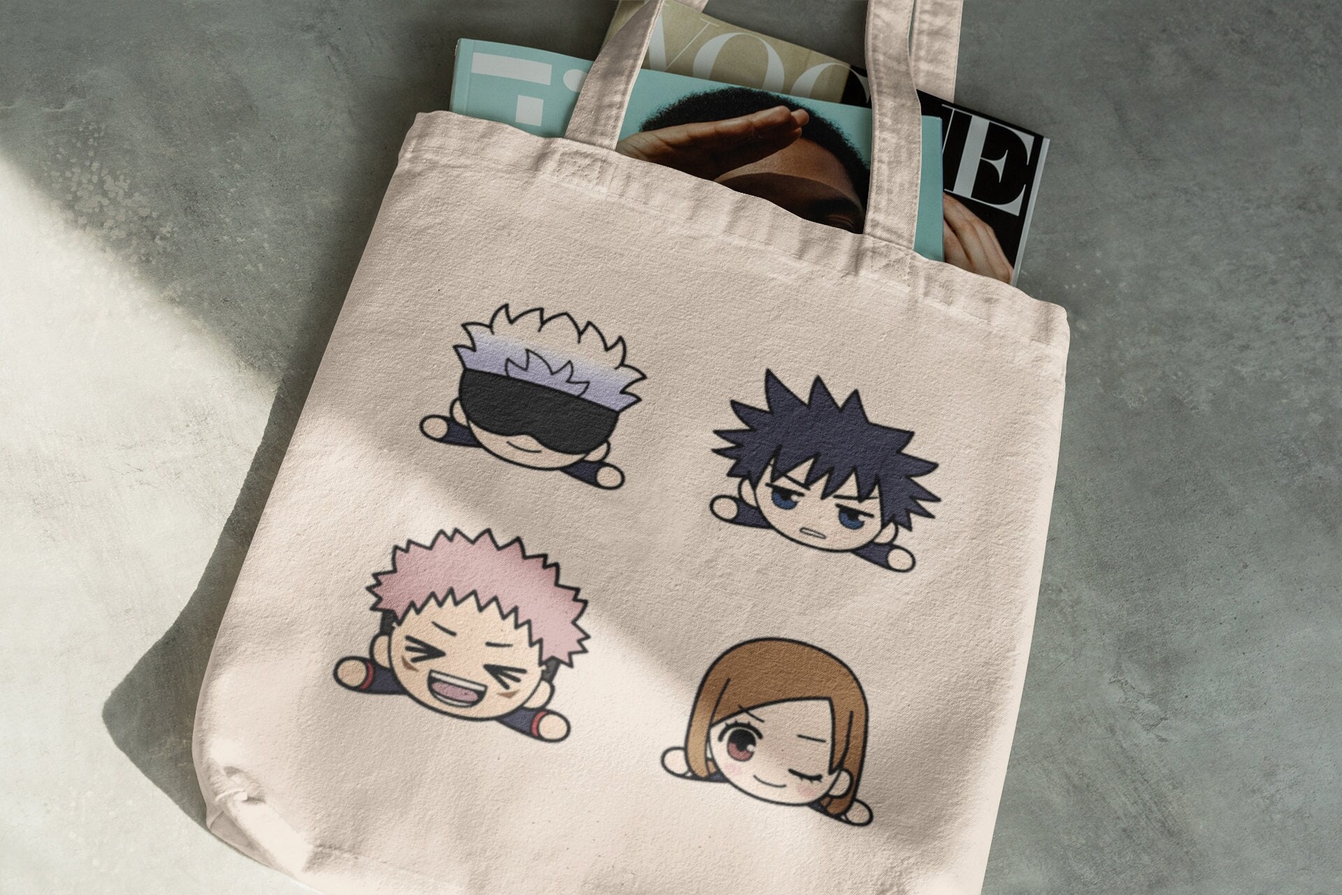 Jujutsu Kaisen Tote Bag - JJK Characters Anime Bag - Anime Merch - Eco ...