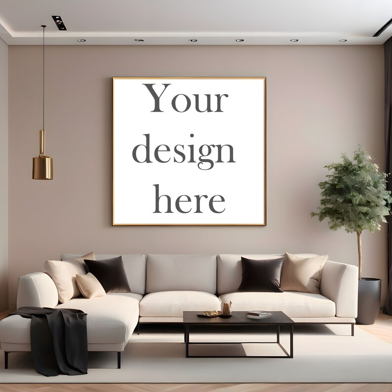 15 Living Room Frame Mock Ups Frame Mock up Bundle Stylish Mockup ...