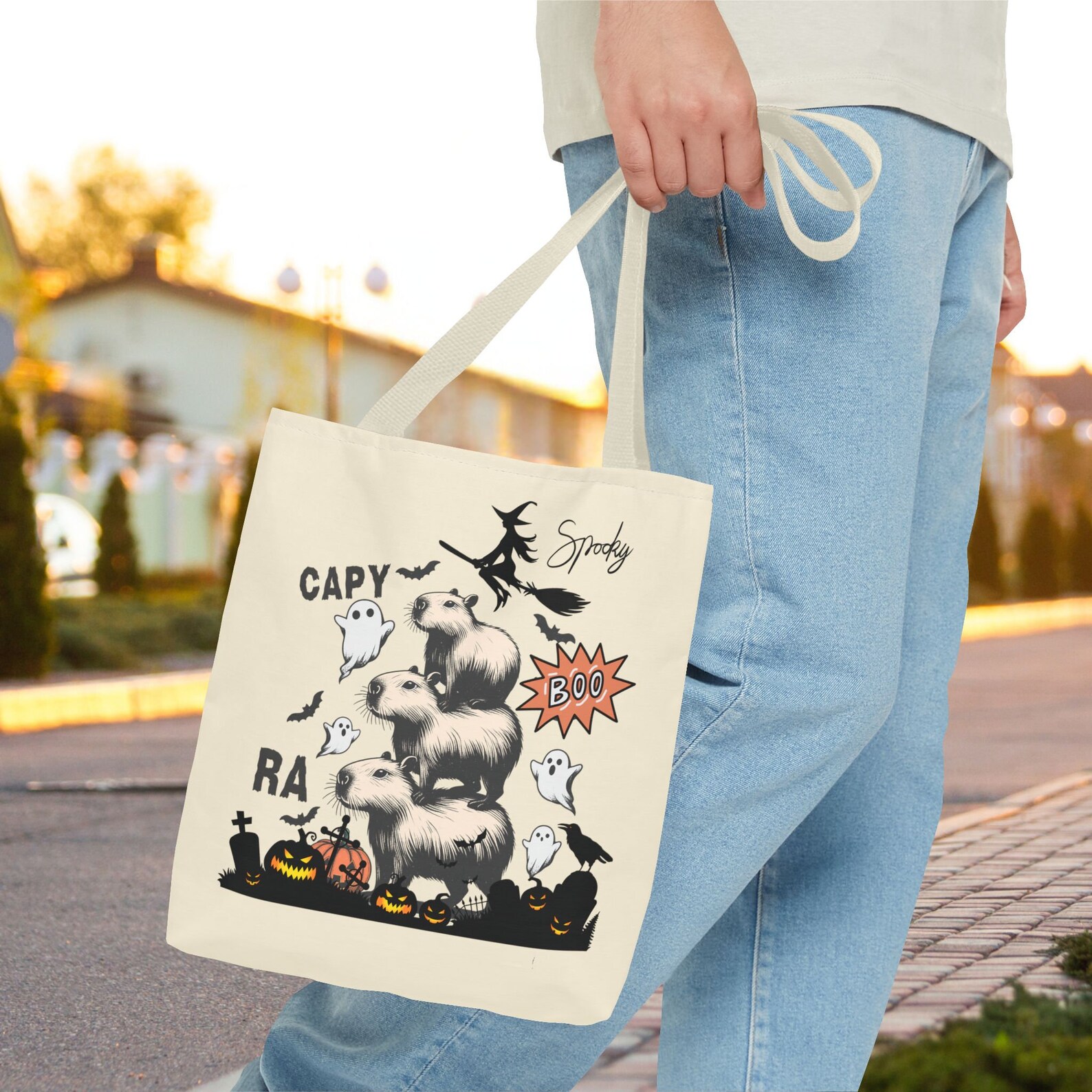 Capy-boo-ra Spooky Halloween Gifts for Her Cute Capybara Reusable ...