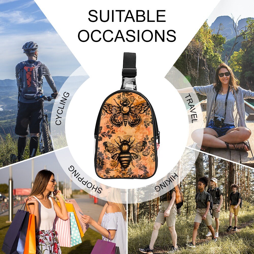 Luna Moth Tech Casual Travel Use New Arrivals Transparent Chest Bag ...