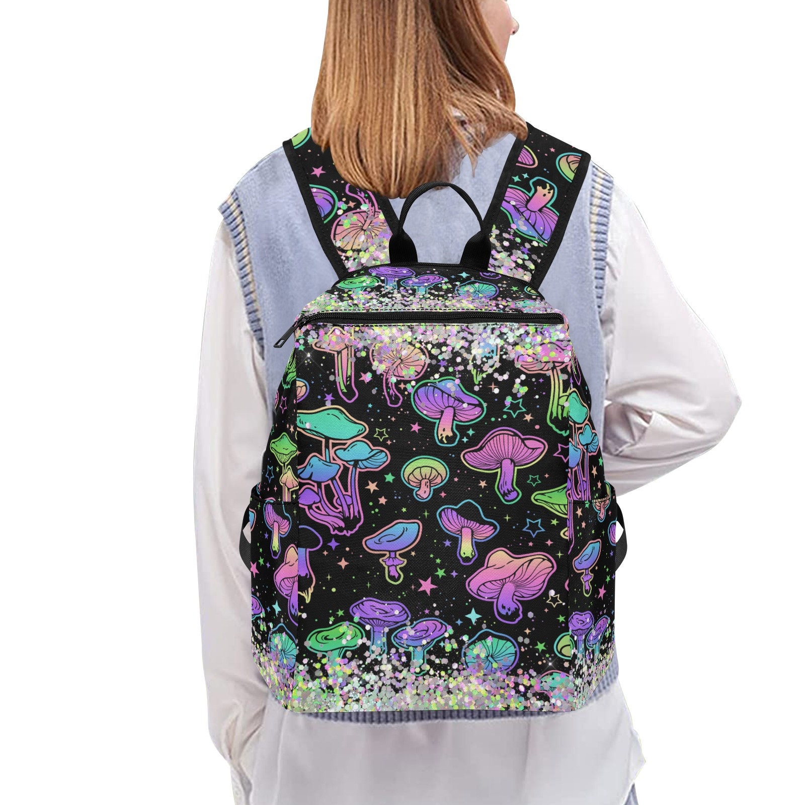 Dark Cottagecore Mushroom Bag Lightweight Casual Backpack Boho ...