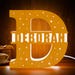 Monogram Initial Name Wooden Night Light Custom Letter Lamp Room Decor ...