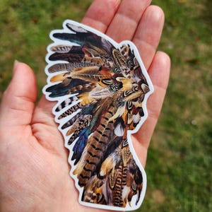 4.5" Native American Sticker - Inspired by Feather Art - Etsy