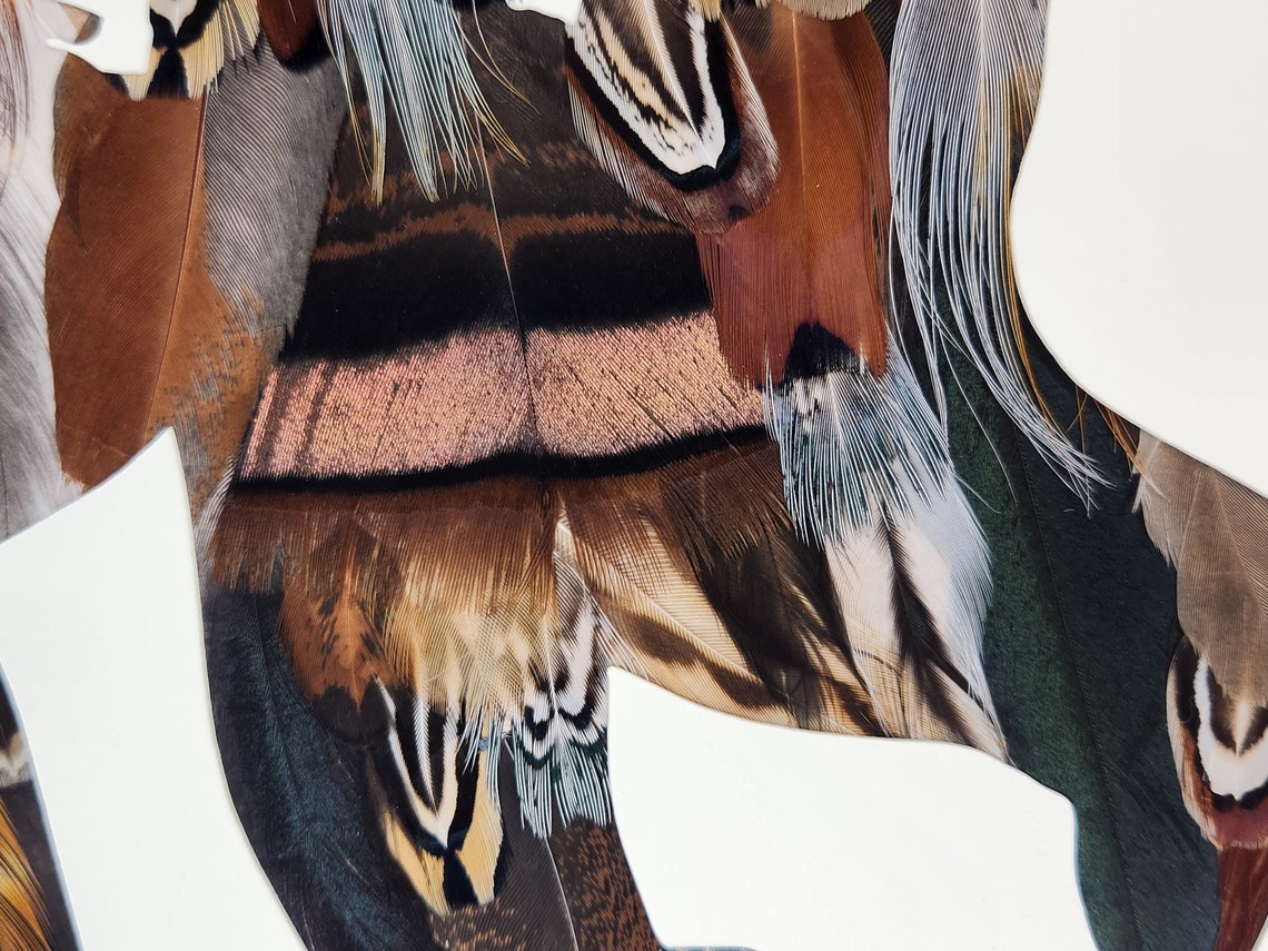 Unique Bear Art, Original Feather Art, Bear Lover Gift for Her, Nature ...