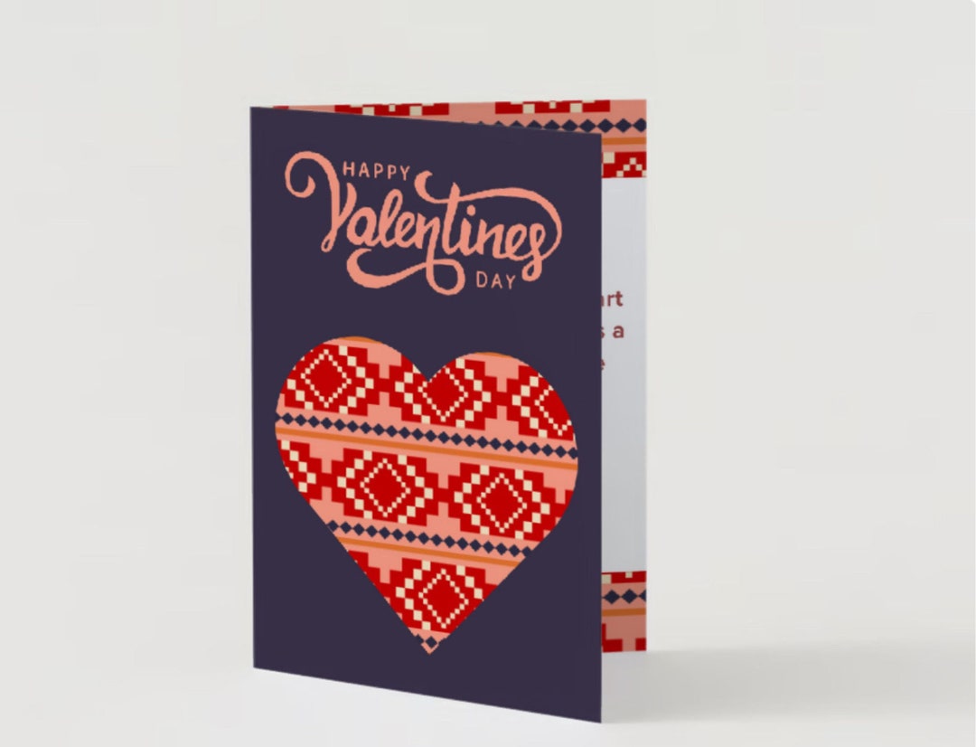 Native American Themed 5x7 Valentine's Day Card Digital Print - Etsy