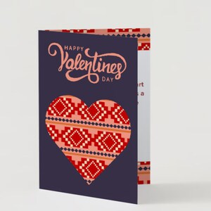 Native American Themed 5x7 Valentine's Day Card Digital Print - Etsy