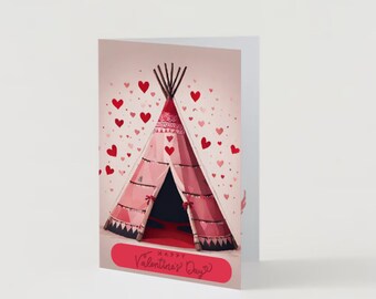 Native American Themed 5x7 Valentine's Day Card Digital Print - Etsy