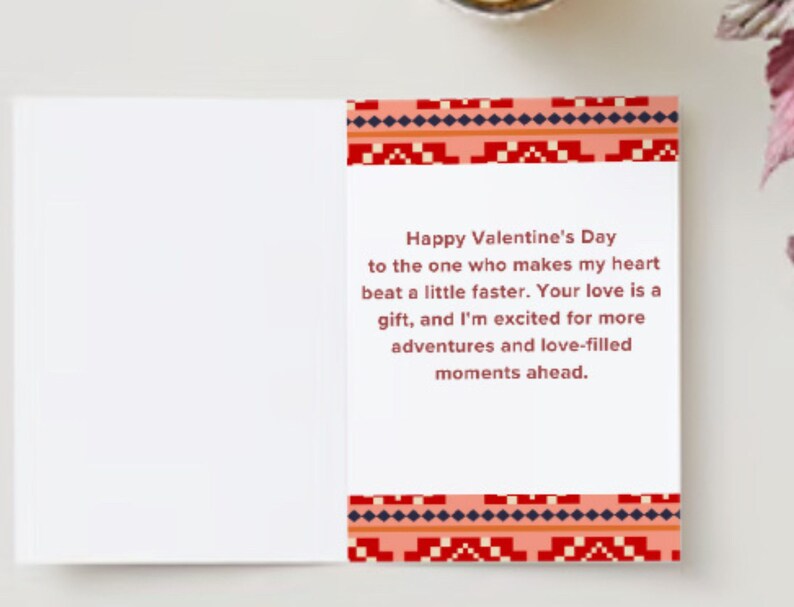 Native American Themed 5x7 Valentine's Day Card Digital Print - Etsy