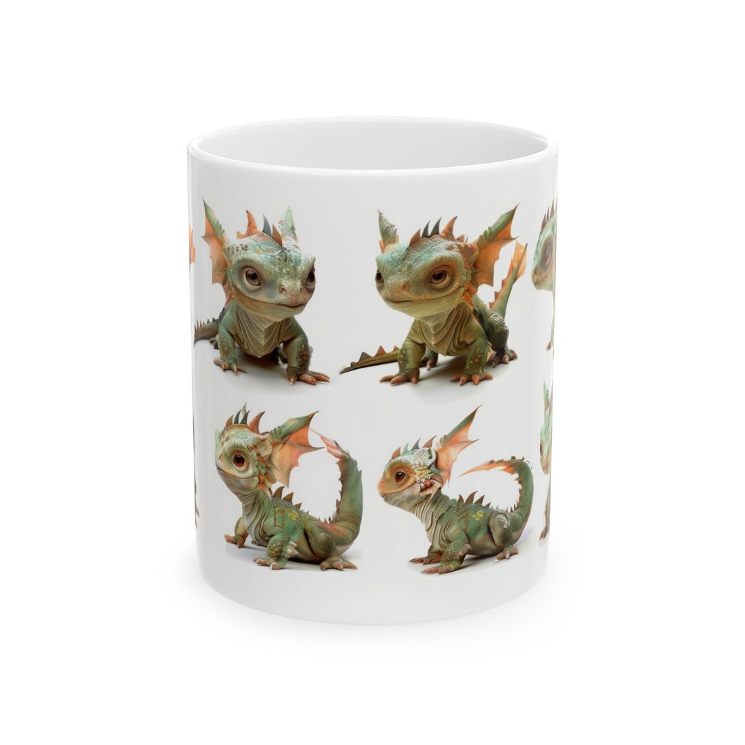 Adorable Baby Dragon Coffee Cup, Fantasy Art Gift for RPG and Mythology ...