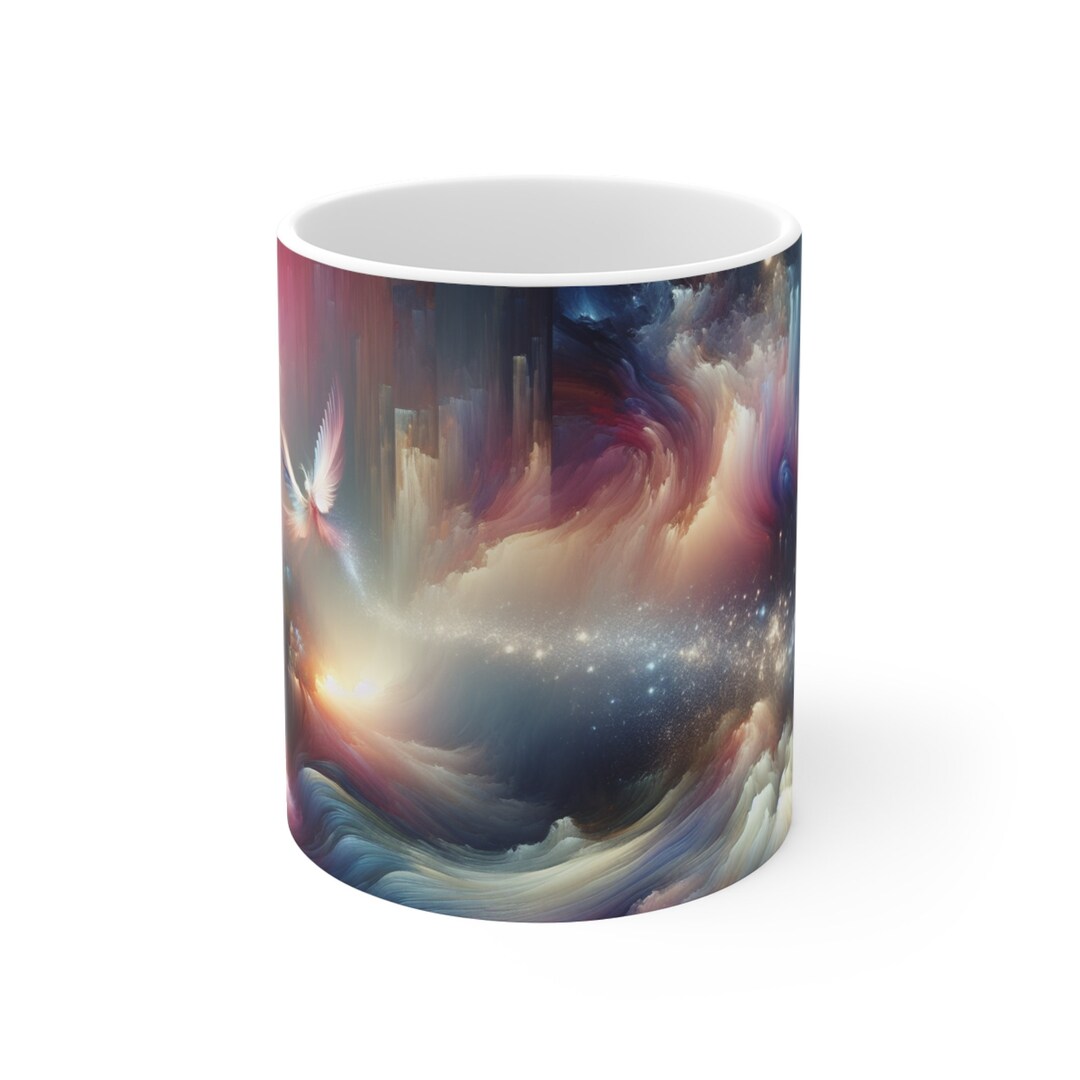 11oz Ethereal Beauty Ceramic Mug - Radiant Artwork Design E-commerce ...
