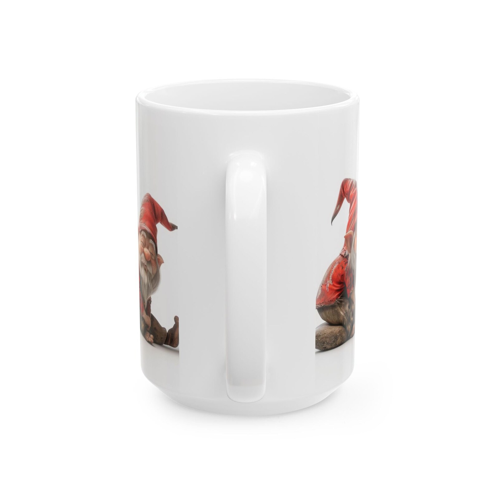 Gnome Coffee Mug - Peaceful Gnome Meditation Scene, Tranquil Fantasy ...