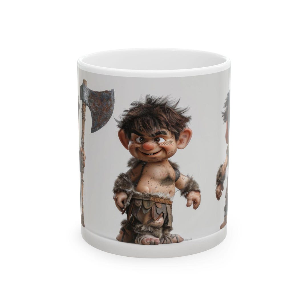 Barbarian Mug - Fierce Warrior Art, Fantasy RPG Character Coffee Cup ...