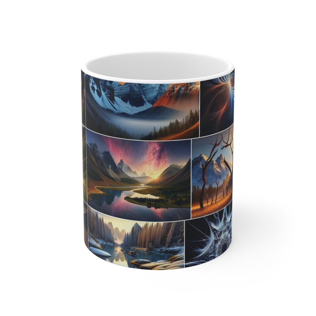 11oz. Ceramic Mug, Natural Wonders & Majestic Landscapes Printed, Ideal ...