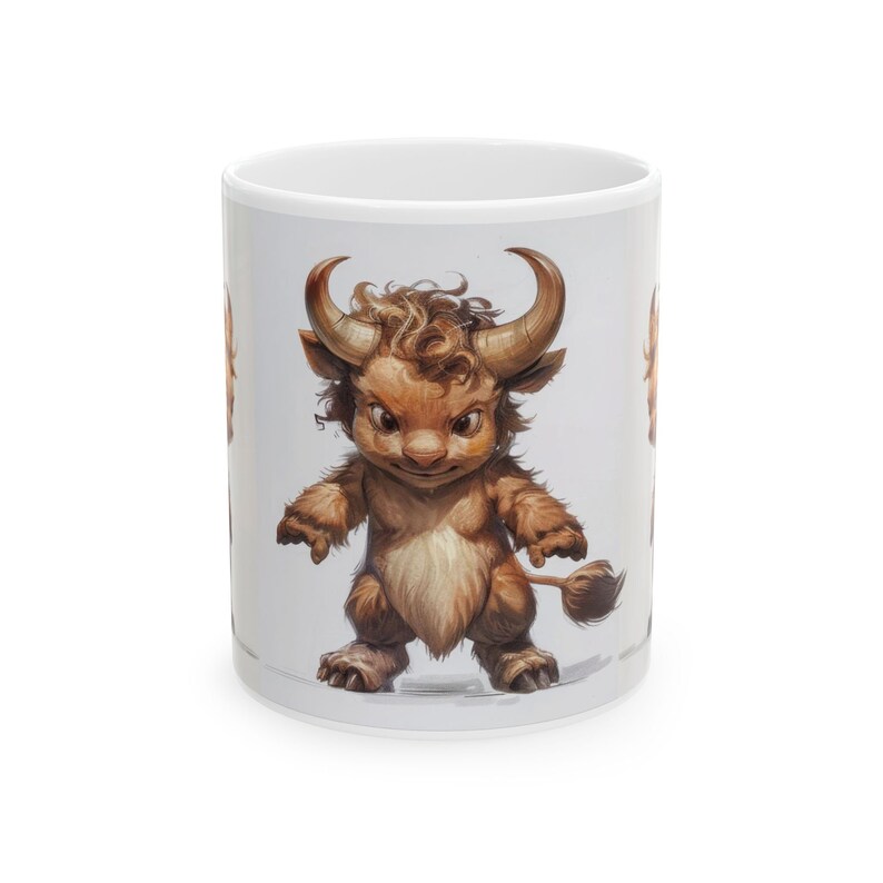 Minotaur Mug - Adorable Mythical Beast Coffee Cup, Cute Fantasy ...