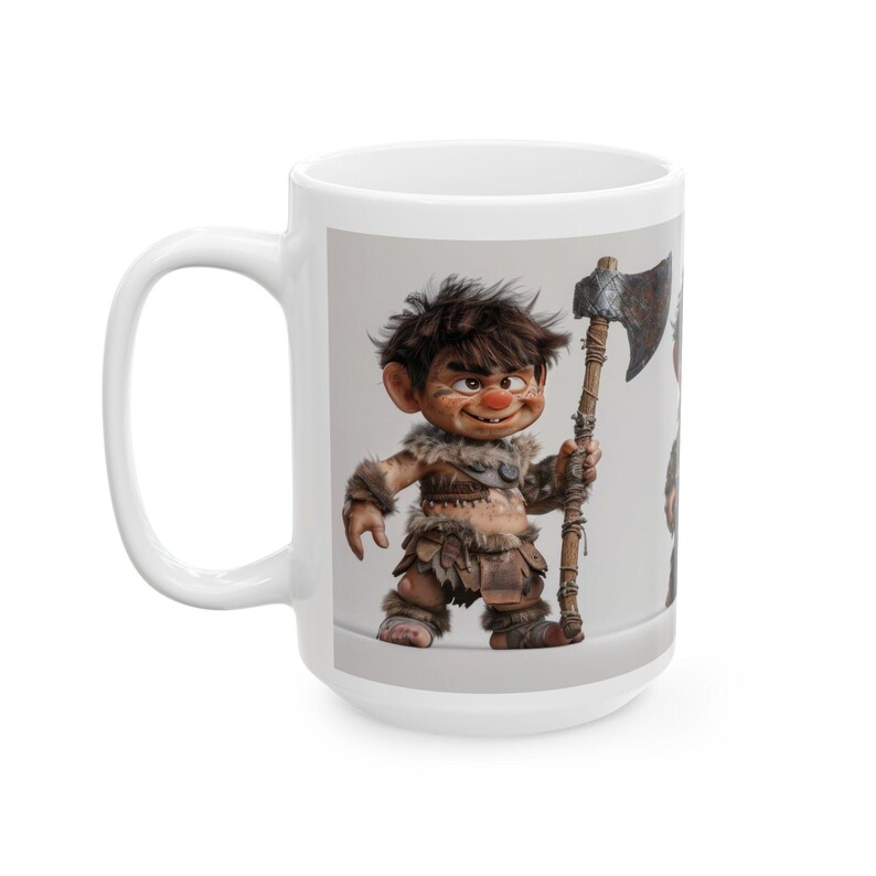Barbarian Mug - Fierce Warrior Art, Fantasy RPG Character Coffee Cup ...