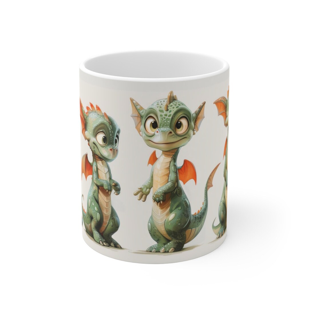 Green Whelp Mug - Enchanted Forest Dragon Drinkware for Fantasy Fans ...