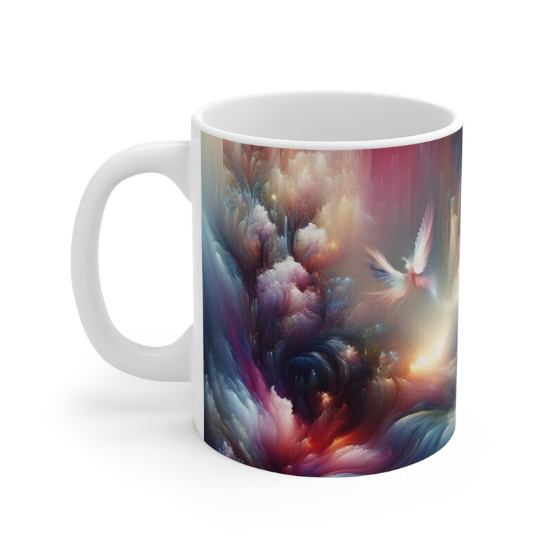 11oz Ethereal Beauty Ceramic Mug - Radiant Artwork Design E-commerce ...