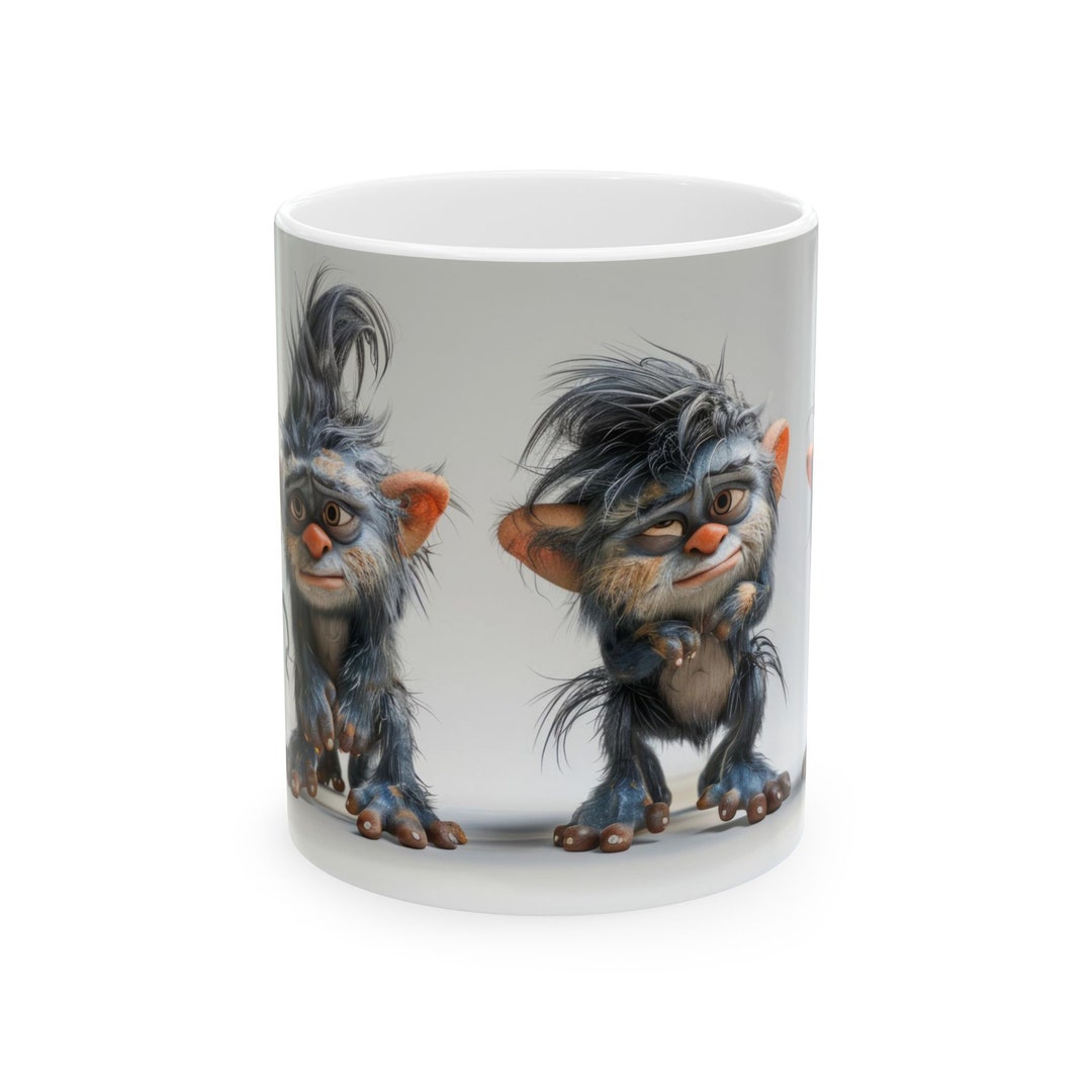 Mischievous Forest Troll Coffee Cup, Whimsical Gift for Fantasy and RPG ...