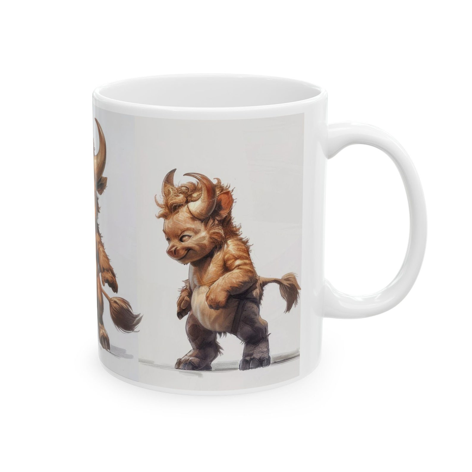 Minotaur Mug - Adorable Mythical Beast Coffee Cup, Cute Fantasy ...