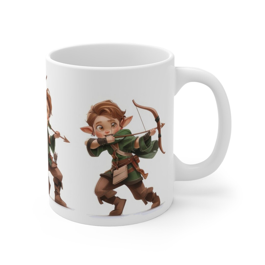 Half-elf Ranger Mug, Woodland Archer Cup, Pathfinder, Dnd Diaper League ...