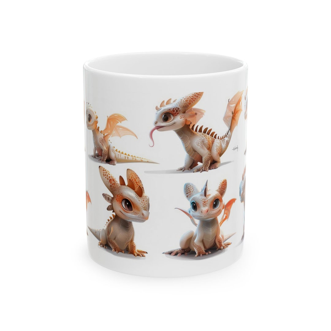 Dragon Mug - Cute Hatchling Coffee Cup, Fantasy Gift for Mythology ...