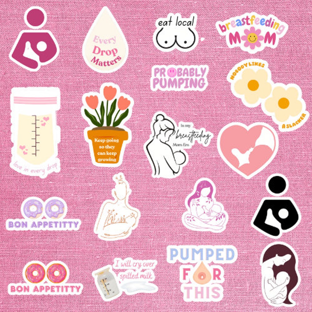 National Breastfeeding Month Sticker Pack - Etsy
