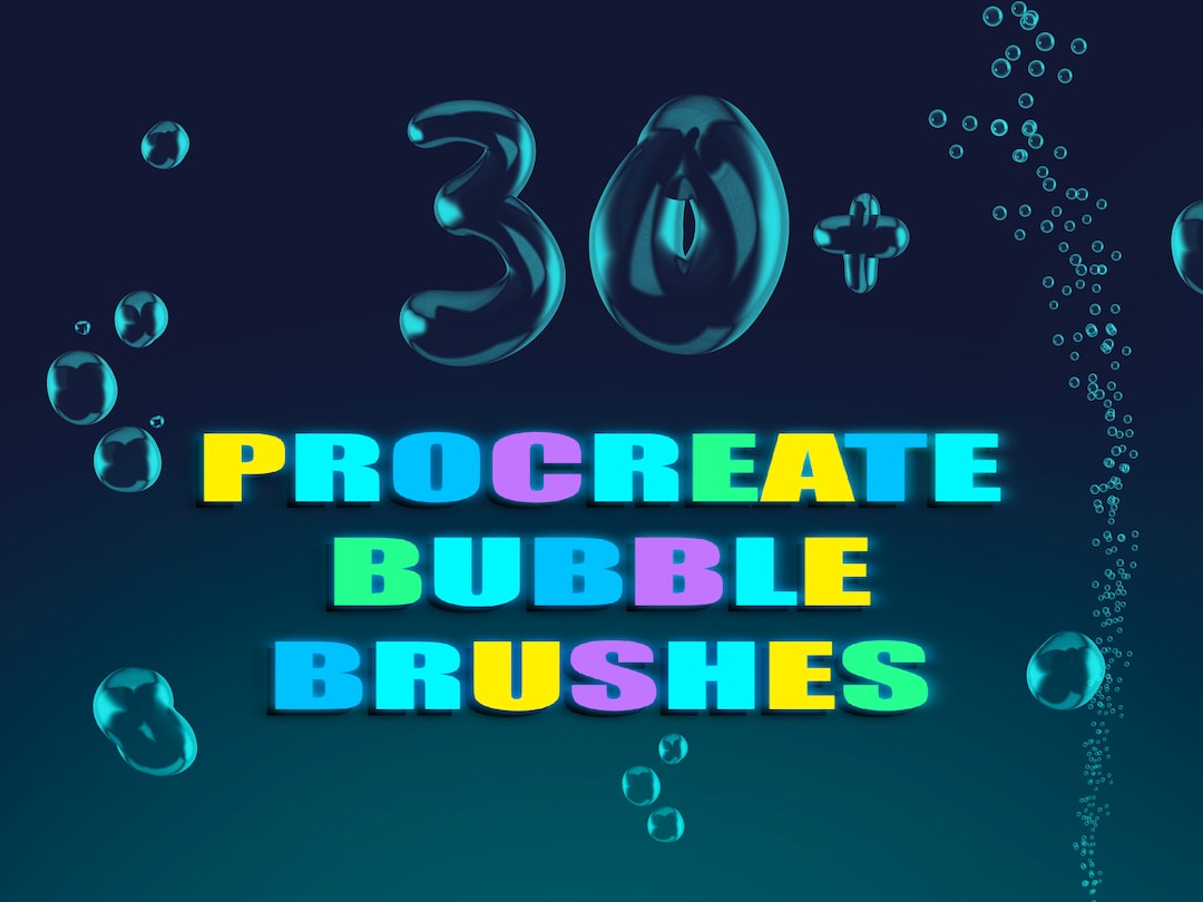 30+ Bubble Brushes for Procreate | Bubble Stamps | Bubble Stream ...