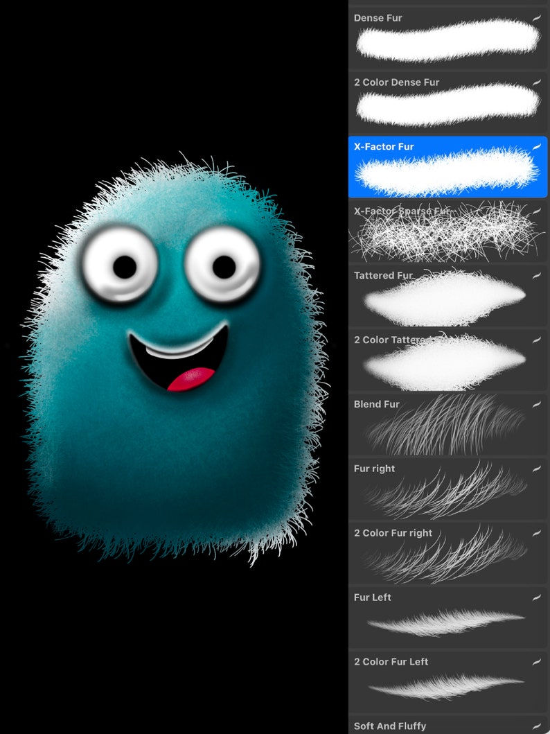 25 Fur Brushes | Digital | Procreate Brushes | Pressure Sensitive ...