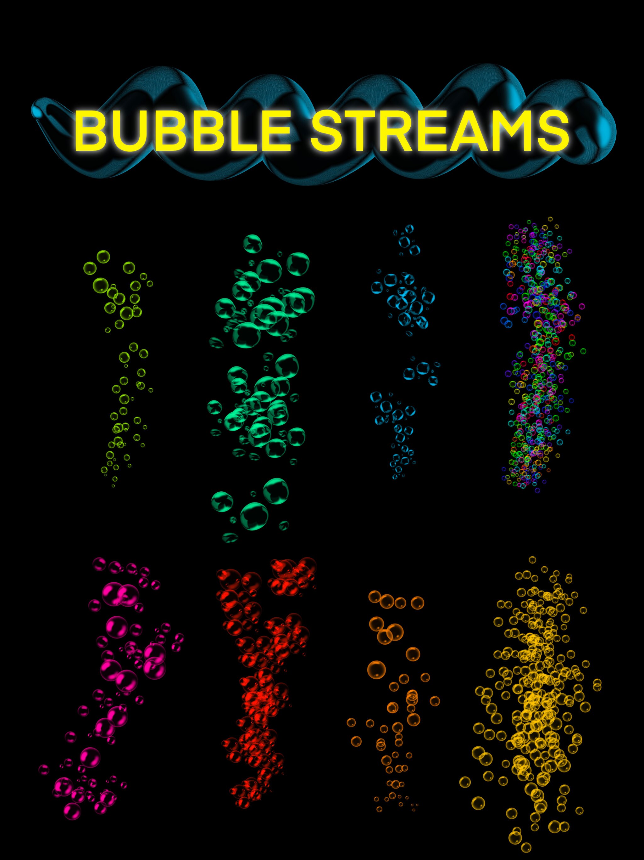 30+ Bubble Brushes for Procreate | Bubble Stamps | Bubble Stream ...