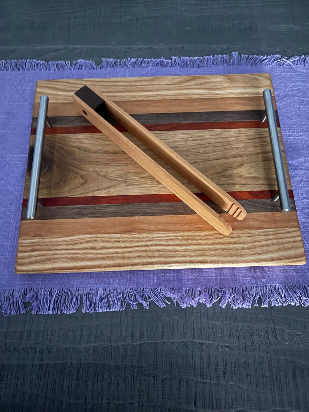 Serving Tray With Tongs - Etsy