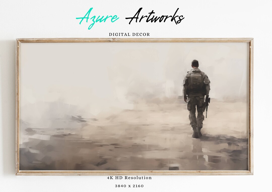 War Tired Soldier Oil Painting, Military Wall Art, Home Décor ...