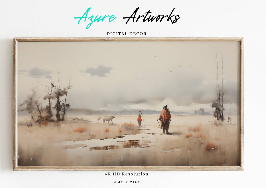 Native American Walking Path Wall Art, Home Decor, Printable Oil ...