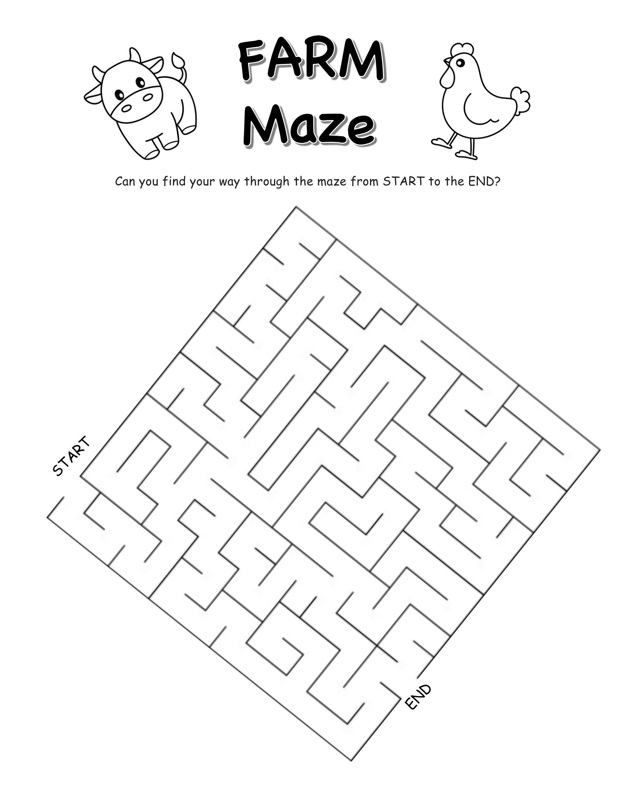 Farm Animals Activity Book Pages - Etsy