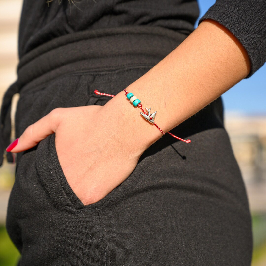 Martis Bracelet Swallow | Minimal Greek Martis - Etsy