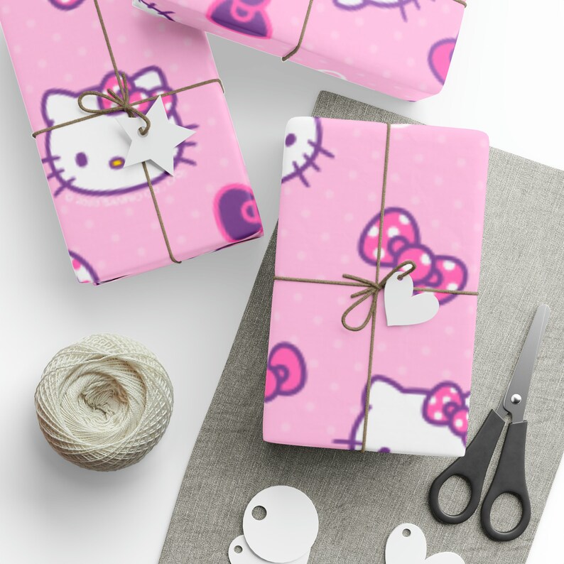 Hello Kitty Wrapping Paper - Etsy