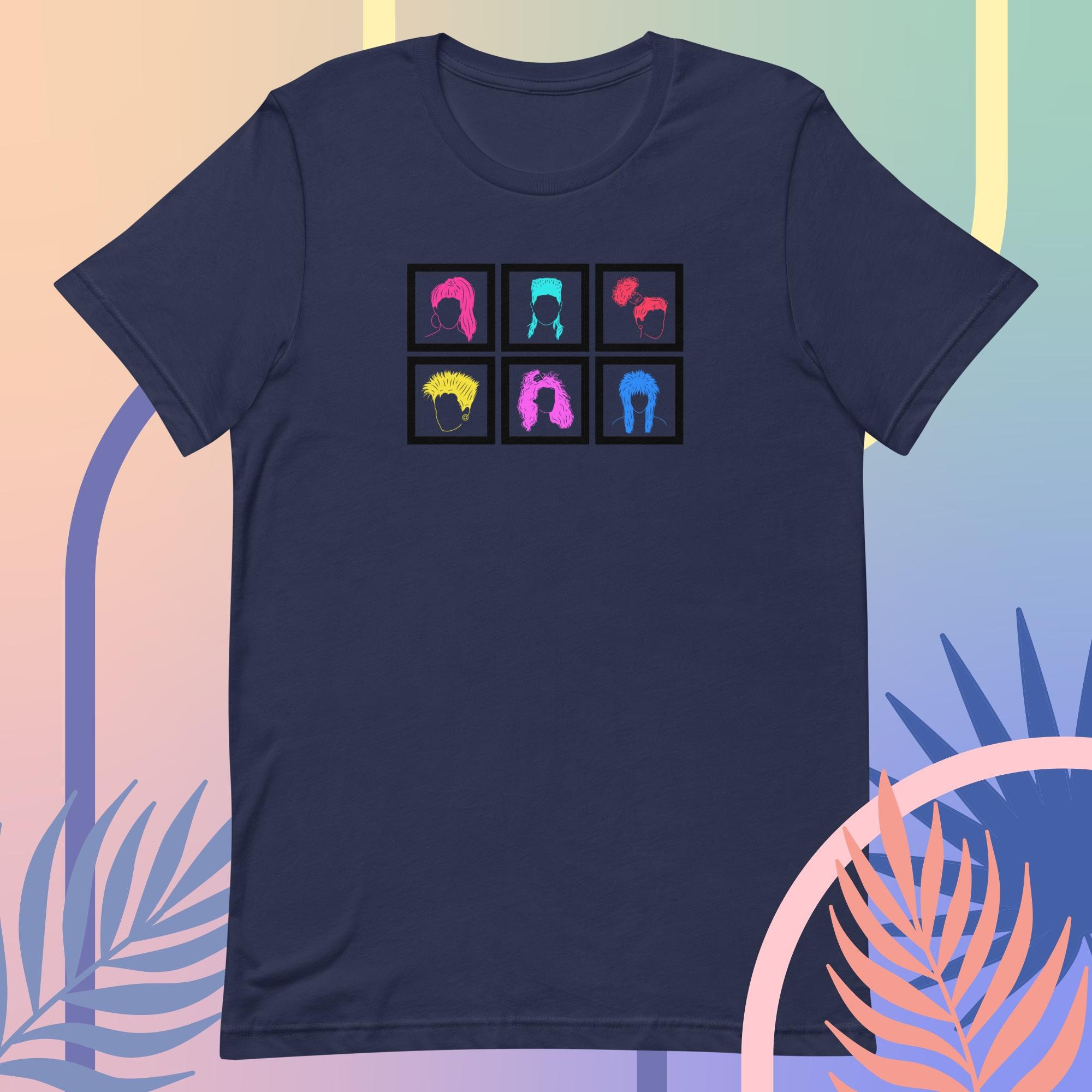 80s Hair T-shirt: Neon Mullet Perm Nostalgia Gift - Etsy
