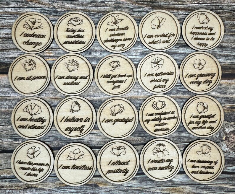 Daily Affirmation Tokens - Etsy