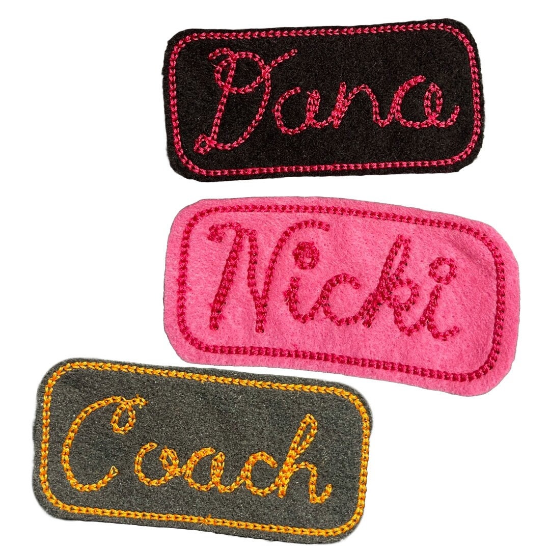 Chain Stitch Machine Embroidery File Personalized Name Patch Embroidery ...