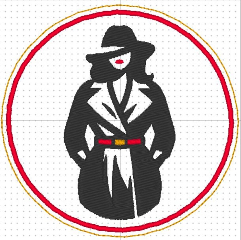 Carmen Sandiego Embroidery Design Machine Embroidery Design Detective ...