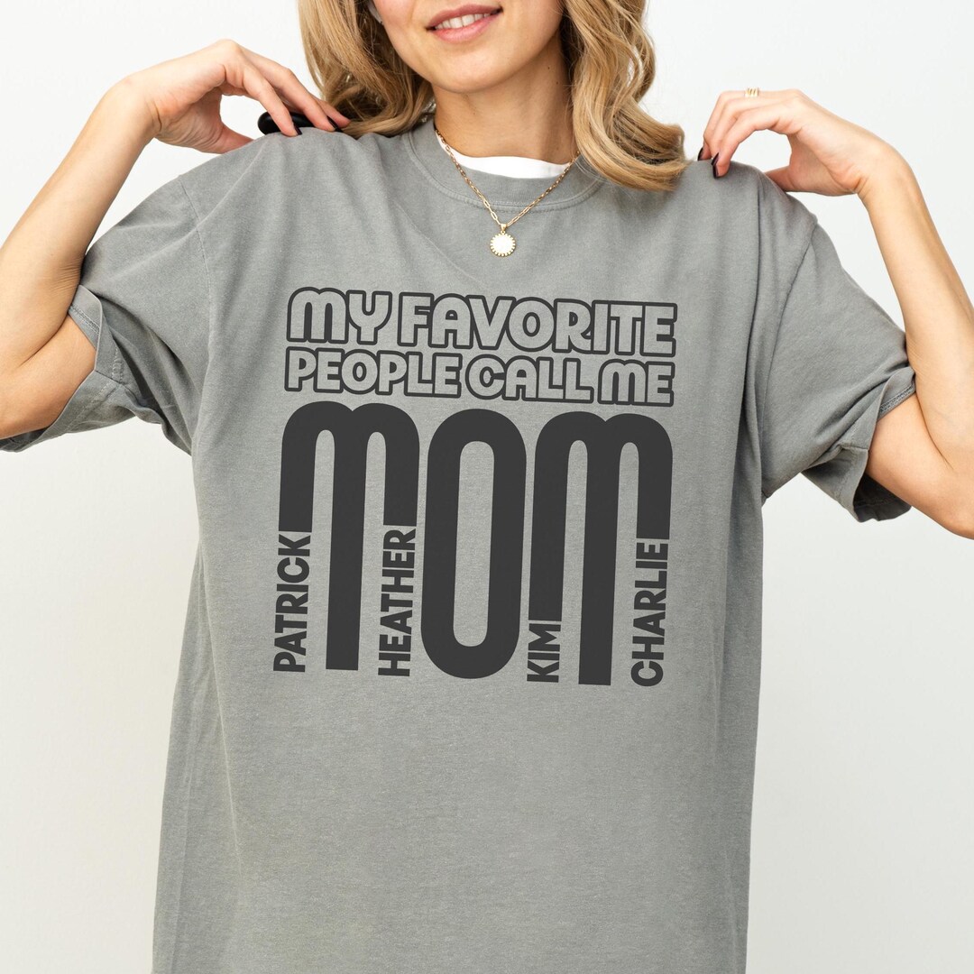 Personalized Mom Shirt With Names Family Present for Birthday Mom ...