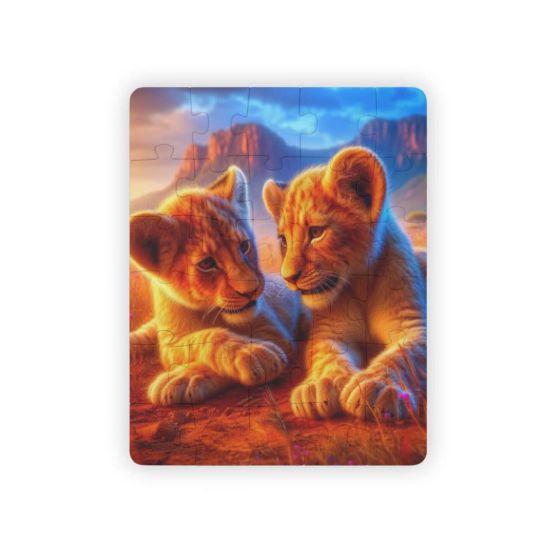 Lion Cubs Kids' Puzzle, 30-piece - Etsy