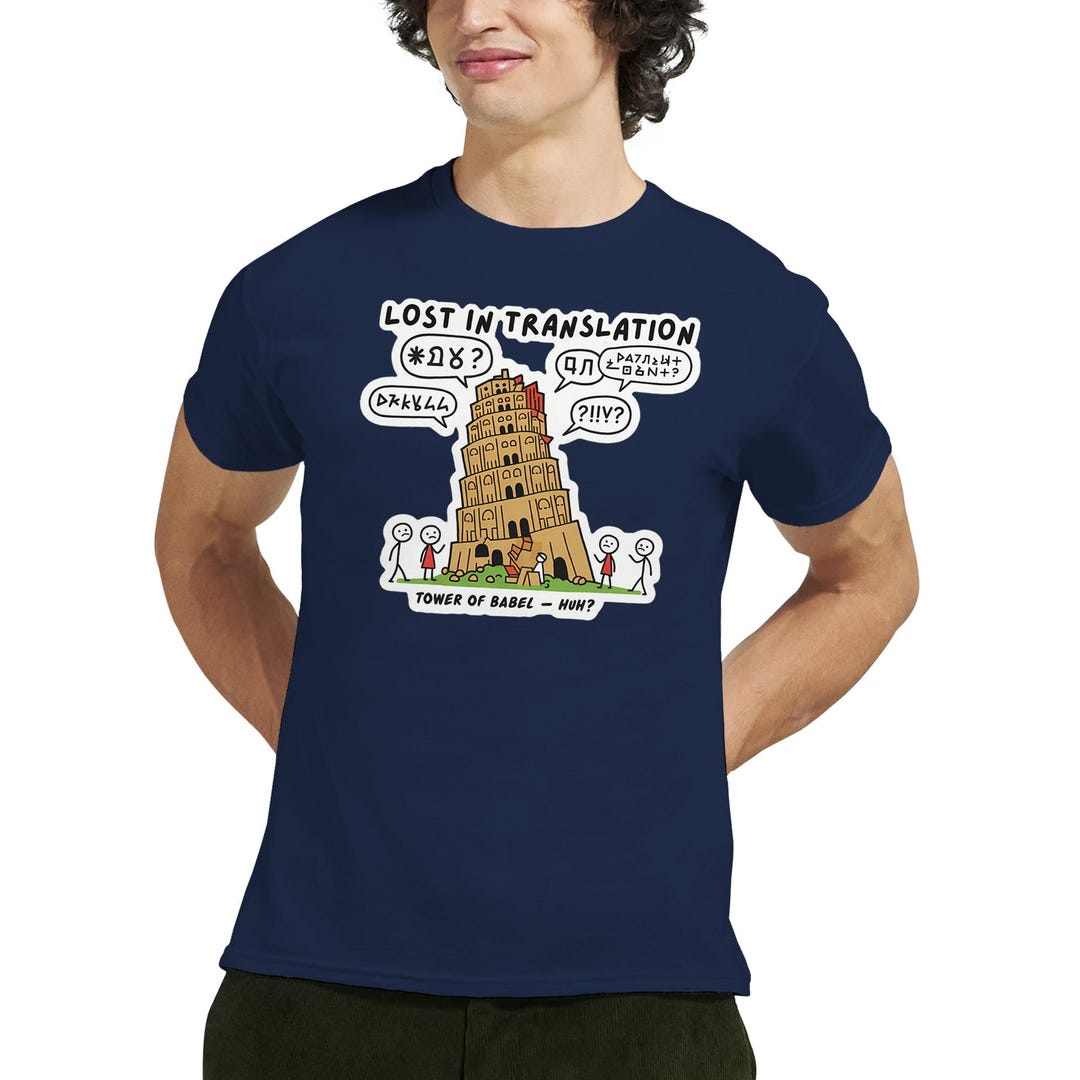 Tower of Babel Shirt, Lost Translation, Funny Christian Tee, Bible ...