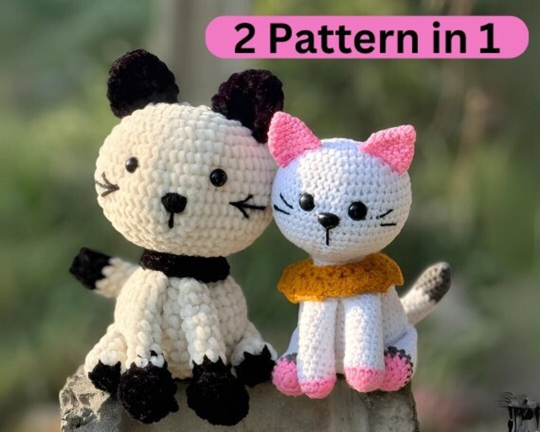 2 in 1 Cat Crochet Pattern Crochet Patterns Crochet Kittens Gift for ...