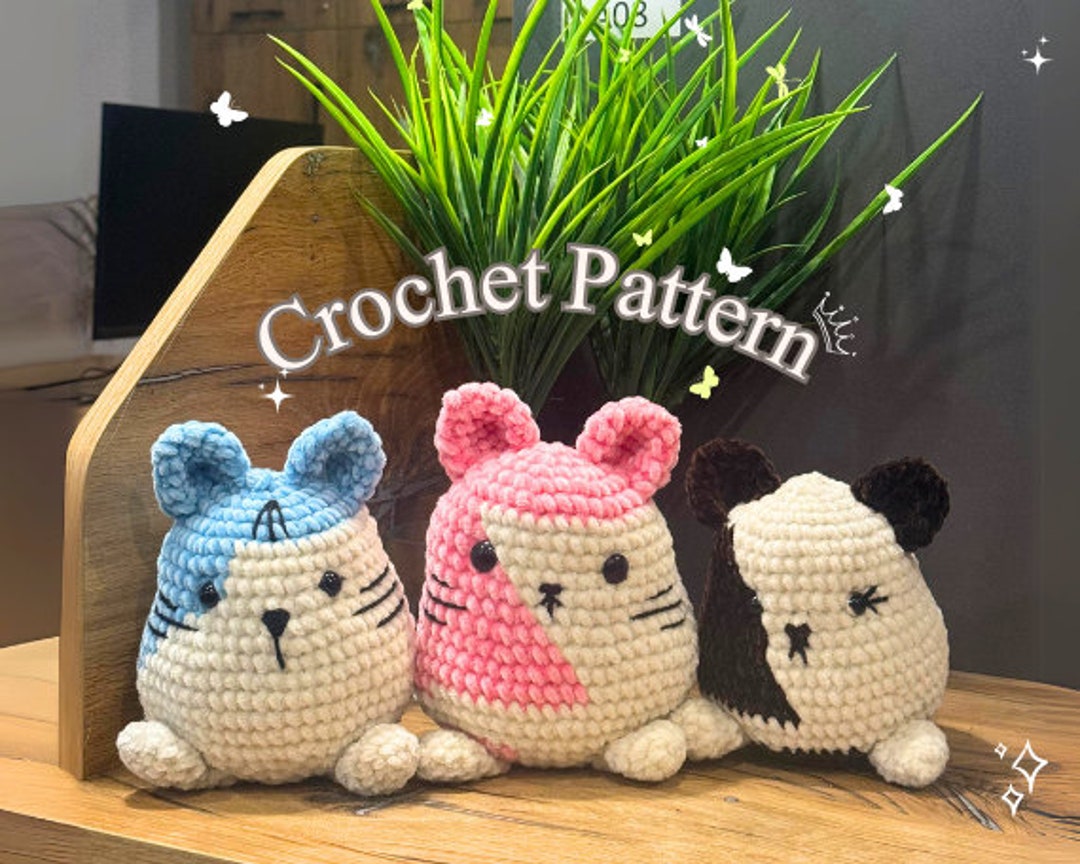 Chubby Cat Crochet, Cat Crochet Pattern, No Sew Amigurumi Crochet ...