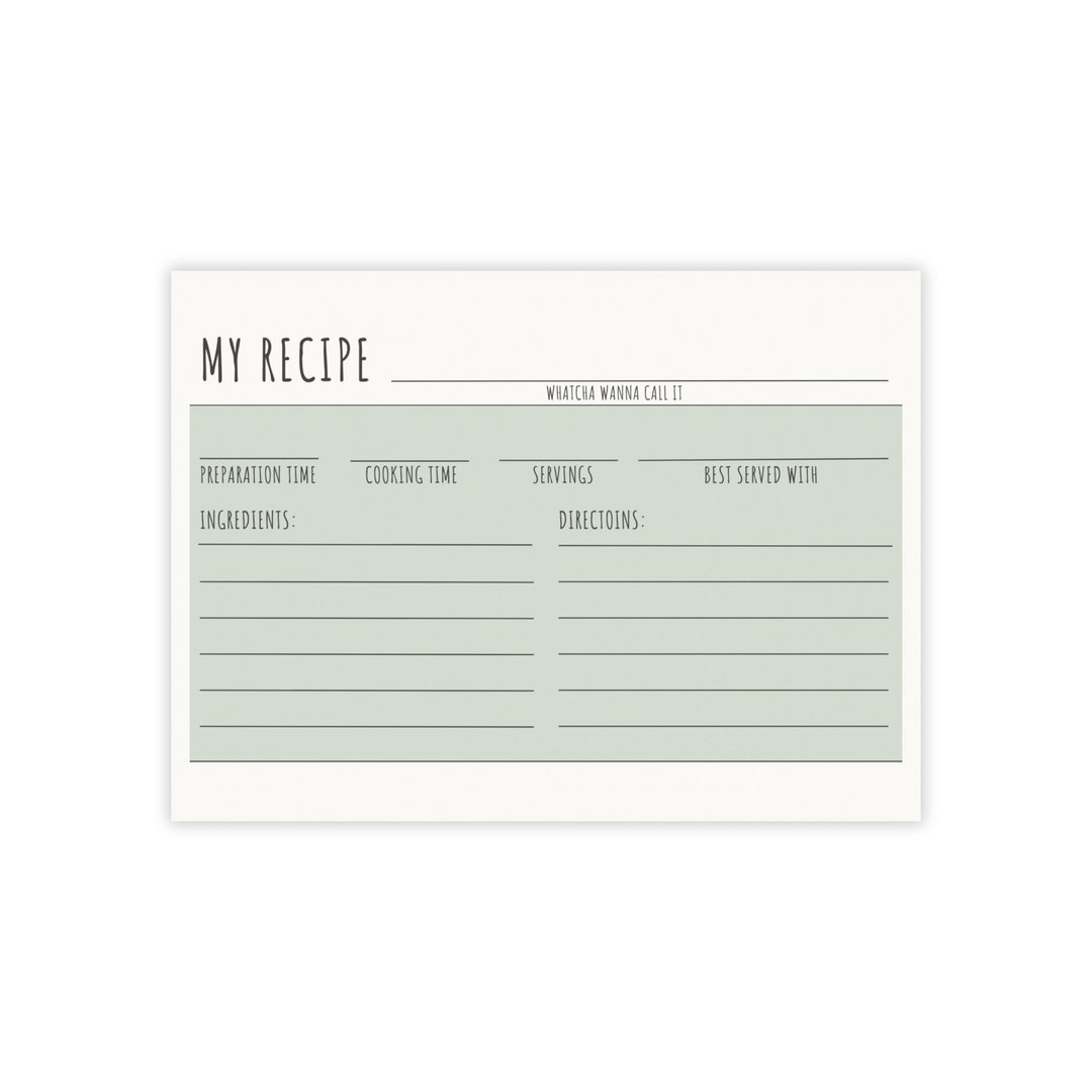 Recipe Post-it ® Note Pads - Etsy