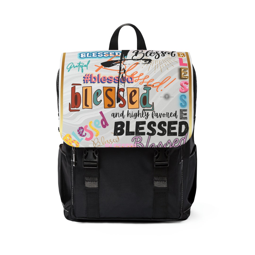 Blessed and Highly Favored Shoulder Backpack, Great for a Baptism Gift ...