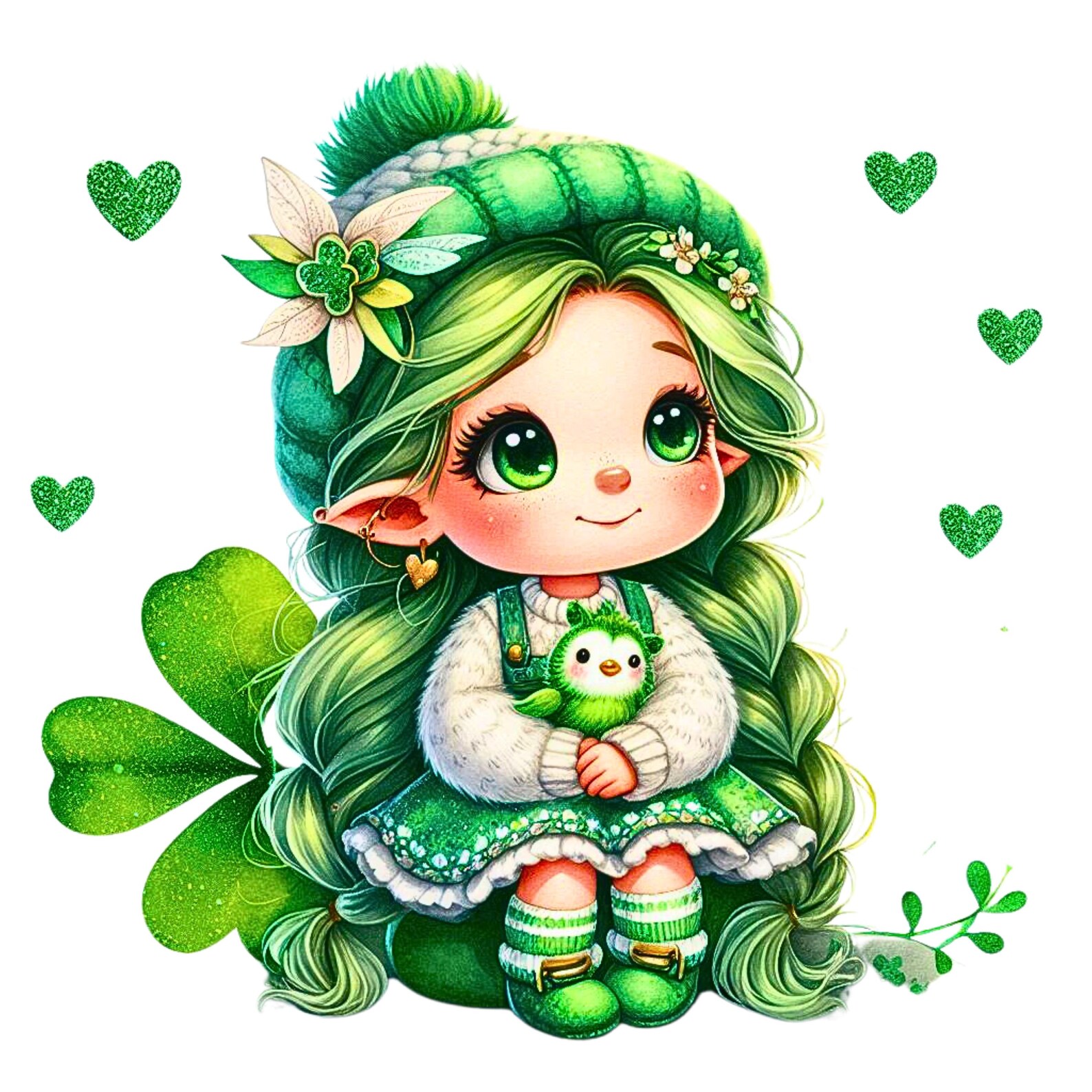 St. Patrick's Day Fairy Clipart Bundle I St. Patrick's Day Fairies Pngs ...