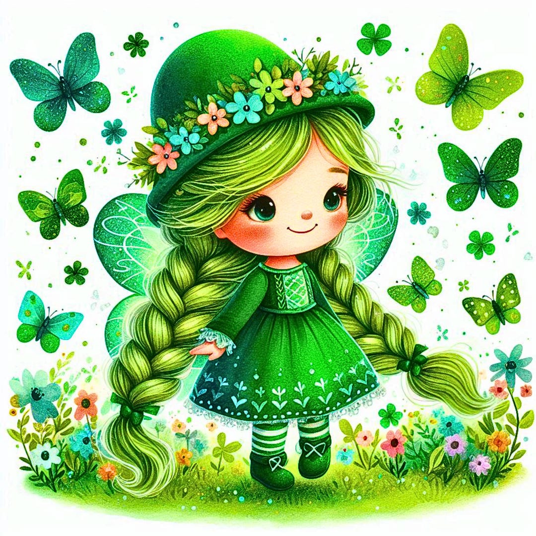 St. Patrick's Day Fairy Clipart Bundle I St. Patrick's Day Fairies Pngs ...